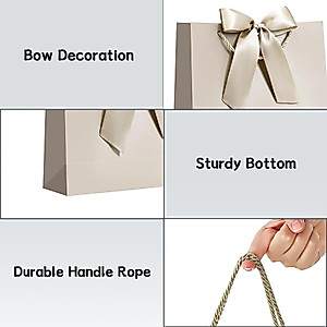 JMANNI Gift Bags, 1PCS Gift Bags Large with Ribbon and 1 Greeting Cards 2 Tissue Paper, Portable Paper Gift Bag with Handles, Birthday Gift Bags,Present Bags for Wedding Party Mothers Day