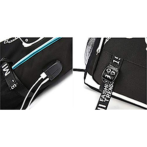 ISaikoy Casual Canvas Backpack Bookbag Daypack School Bag Shoulder Bag Color Q35