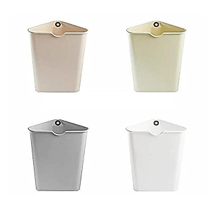 Ljyutihgljt Garbage Cans, Plastic Triangle Trash Can Without Cover Kitchen Bathroom Living Room Home Corner Bedroom Tube (Color : Gray)