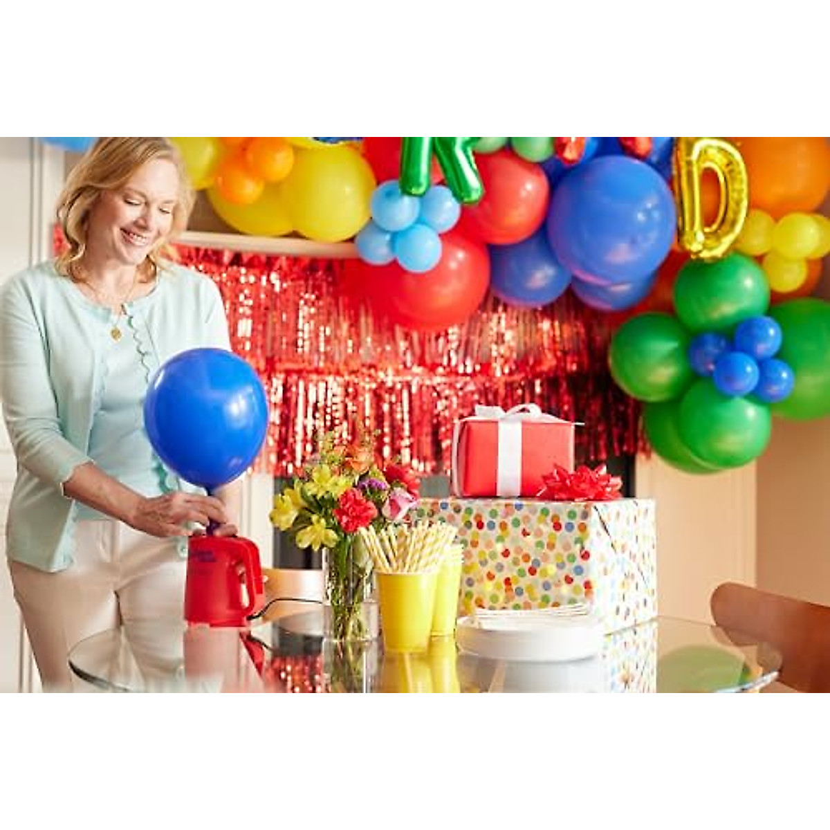 Balloon Time Electric Air Inflator and Deflator - Powerful Portable Electric Air Pump for Balloons, Balloon Arch, Party Decorations, Inflatables, and Air Mattresses
