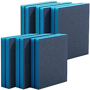 Bates- Sanding Sponge, 12 Pack, 3.9”x4.7”, 80/100/120/180 Grit, Sanding Block, Sanding Paper Block, Sandpaper Sponge Block, Sanding Blocks for Wood, Sanding Sponges, Sand Block, Sanding Blocks Drywall