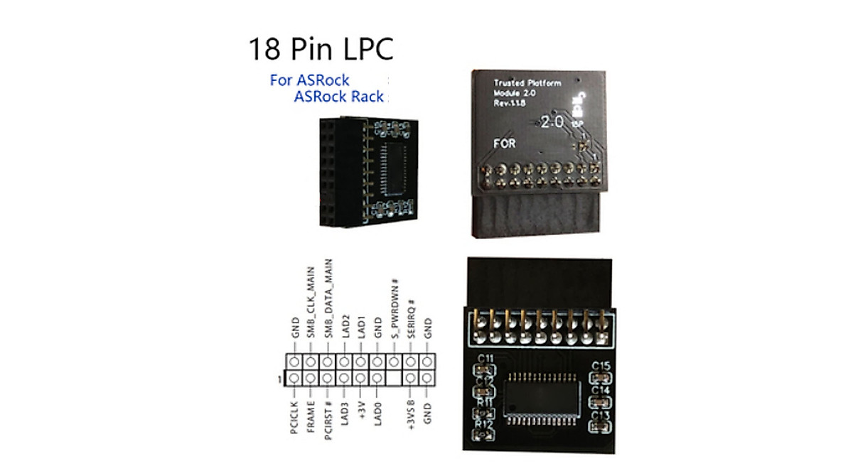 18 Pin TPM2.0 Encryption Security Module
