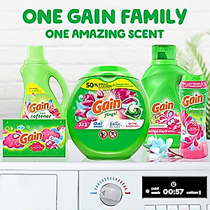 Gain flings! Laundry Detergent Soap Pacs HE Compatible 60 ct Long Lasting Scent Spring Daydream