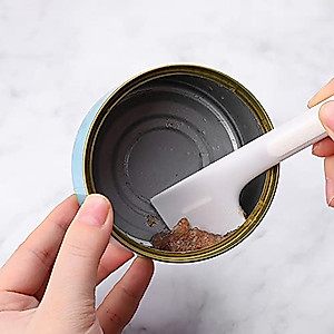 4 PACK Pet Food Can Supplies Pet Food Mixing Spoons Food Canned Scoop for Pet Cat Dog Feeding Can and Wet Food Storage (Green+Gray)