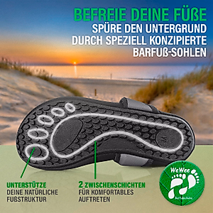 WeWee The Healthy All-Around Barefoot Shoes from Versatile Minimal Shoes with A Modern Everyday Look (Gray 9-10)