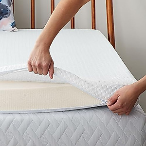 LUCID 4 Inch Ventilated Memory Foam Mattress Topper - 3-Year Warranty - Cal King