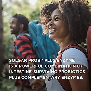 Solgar Probi Plus Enzyme Complex, 30 Capsules - 20 Billion CFU Probiotic Plus Enzymes - Once Daily - Clinically-Studied to Alleviate Occasional Gas & Bloating - Non-GMO & Dairy Free, 30 Servings