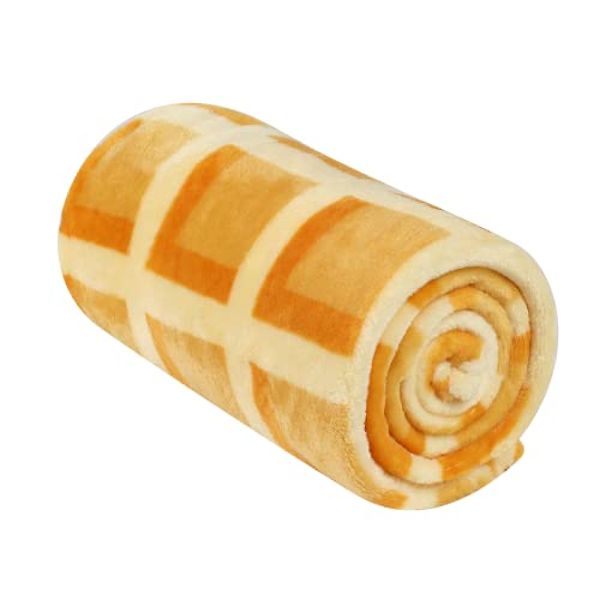 Bnuitland Waffle Funny Blanket,300 GSM Double Sided Giant Funny Throw with Waffle Pouch,Realistic Super Soft Food Blanket,Novelty Tortilla Swaddle Blanket for Baby/Kids and Pets Wrap