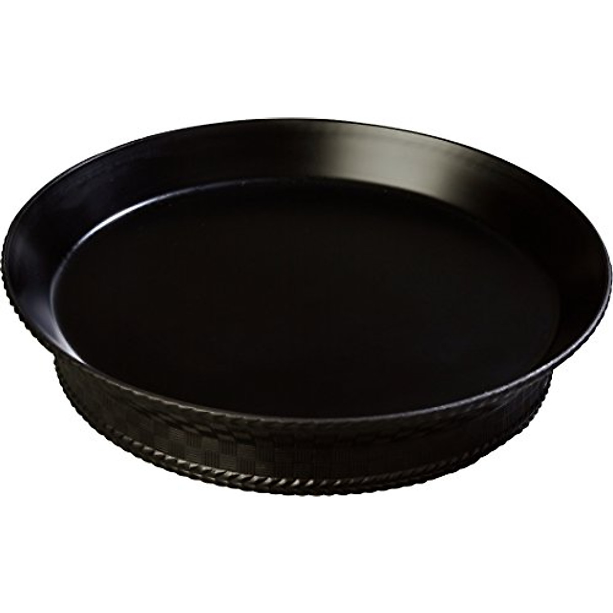 Carlisle FoodService Products 652703 WeaveWear Round Serving Basket, 10", Black (Pack of 12)