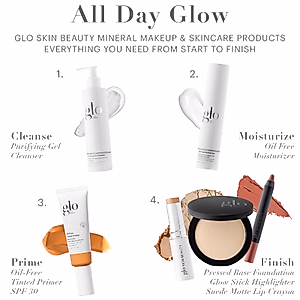 Glo Skin Beauty Pressed Base Powder Foundation Makeup (Beige) - Flawless Coverage for a Radiant Natural, Second-Skin Finish