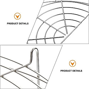 BESTonZON Filter Oil Net Oil Strainer Rack Semi Circular Oil Wire Cooling Rack Pasta Drying Rack Cooling Racks for Cooking and Baking Drain Rack Stainless Oil Drain Stand Holder Oil Drain Frying Rack