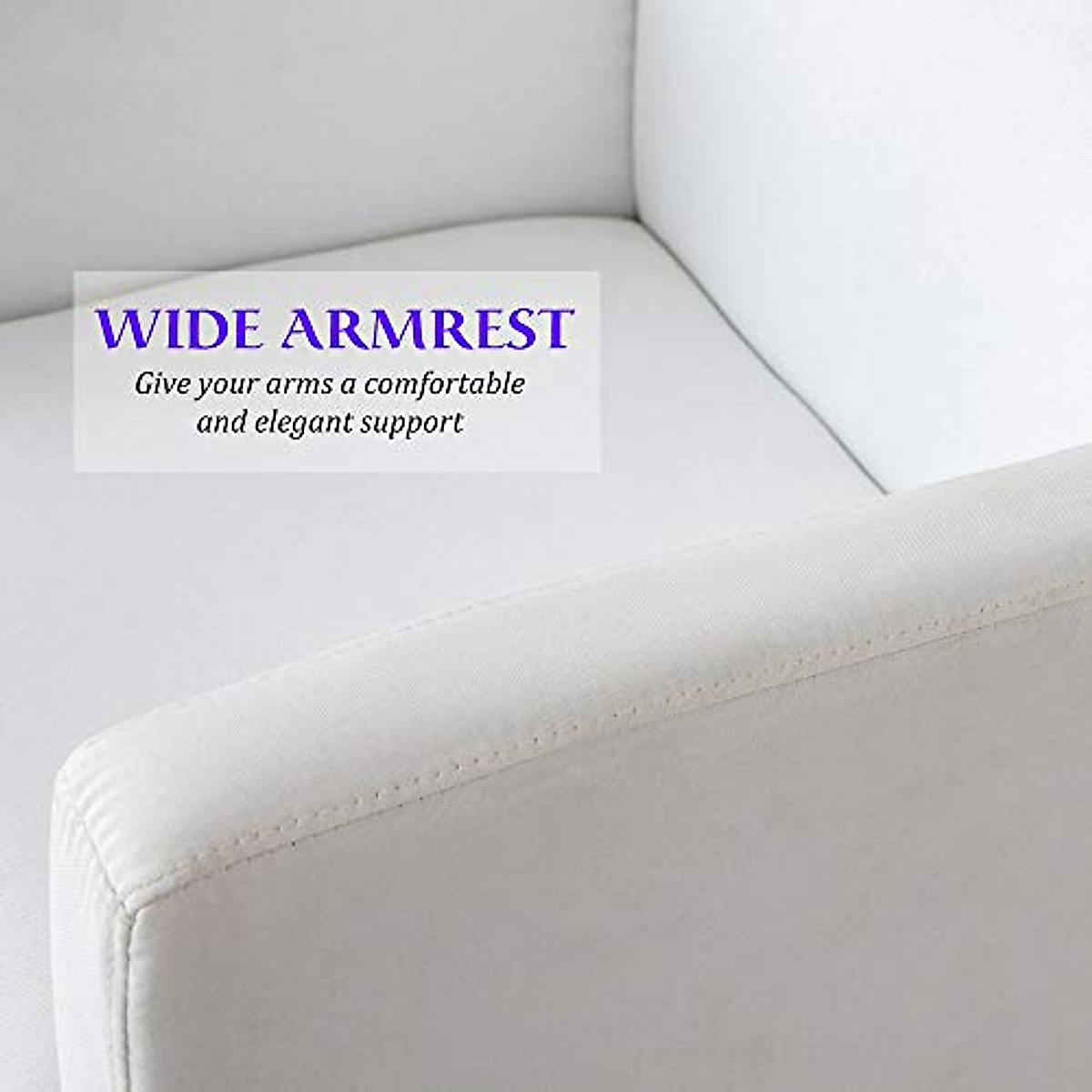 Paddie Rocking Chair Nursery Glider Rocker Chair Tall Back Upholstered Accent Armchair for Living Room Bedroom Office