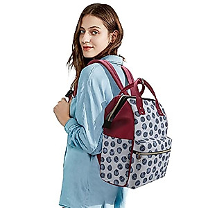 Blueberry Diaper Bag Backpack Large Capacity Mommy Bags Multifunction Nappy Bag Travel Back Pack Red-Style