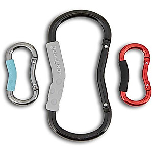 Good Gear 3 Pieces Baby Stroller Hooks, Curved Hook Clips with TPE Grips, Shopping Cart Bag Holder
