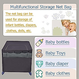 QXSMAHP Pack N Play Blackout Cover Crib Blackout Cover Stretchy Breathable Pack N Play Cover for Baby Provide More Cozy Dark Sleep Space (Black)