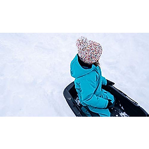 Pelican - Nomad 40 - LFT40PC06 - Multi-Purpose Utility Sled –– Toboggan – Heavy-Duty Polyethylene – High Walls – Safe and Secure (2020 Version), Black, 40 in