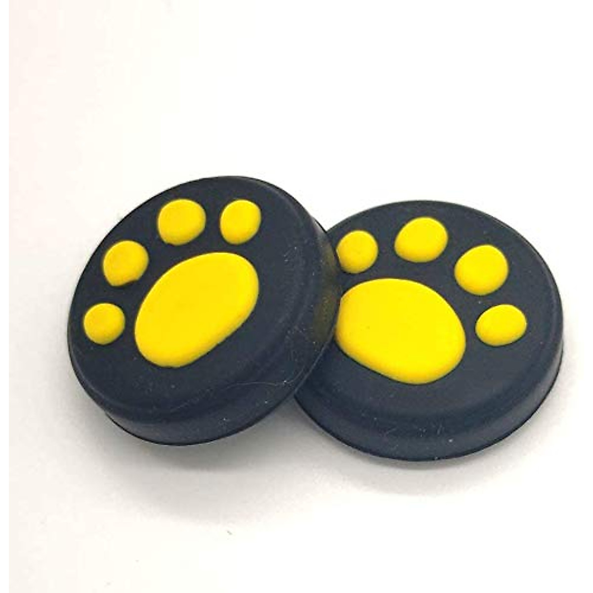 2 x Silicone Analog Controller Thumb Stick Joystick Grips Cap for Nintendo Switch NS & Switch Lite Controller Joy-Con ThumbStick Cute Cat Paw Claw (White-Pink)