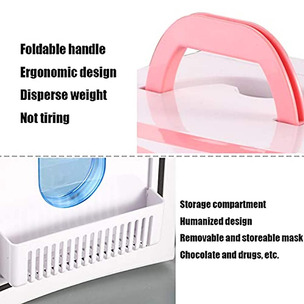 Wgwioo Electric Mini Fridge,10L No Noise Compact Fridge, Portable Mini Fridge, Small Thermoelectric Compact Fridge, for Car Trips Bedroom Office Use,Pink