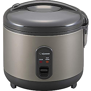 Zojirushi NS-RPC10HM Rice Cooker and Warmer, 5.5-Cup (Uncooked), Metallic Gray