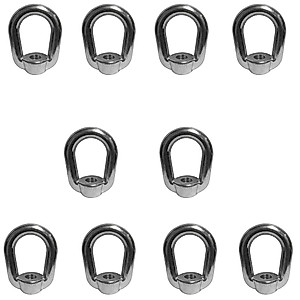 10 Pc SS 316 Eye NUT 1/2" UNC Tap Thread Stainless Steel Boat Marine 2,150 Lbs WLL