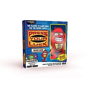 Press Your Luck Card Game with Whammy Plush Toy, Bring The Classic TV Game Show Home, Full of Trivia, Tactics, Choices, and Chances, Play with Family and Friends, Remote Home Entertainment