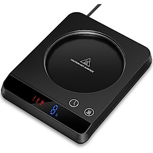 Misby Mug Warmer, Coffee Warmer & Cup Warmer for Desk with 3 Temp Settings, Auto On/Off Gravity-Induction Smart Coffee Mug Warmer Fast Heating Coffee, Beverage, Milk and Tea for Home Office,Black