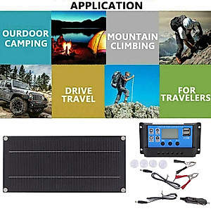 VTOSEN 600W 18V Solar Panel Kit with 100A Battery Charger Controller - Ideal Solar Power Solution for Outdoor Farming, Homes, RV Camping - Portable Solar Panels