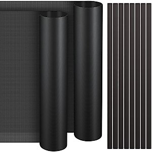 Woanger 2 Pcs 1000 x 300 mm DIY PC Case Dust Filter PC Fan Mesh Dust Filter PC PVC Dustproof Mesh Filter Cover with Magnetic Strip for Computer Chassis Speaker and More, 0.03 Inch Hole