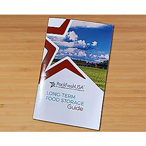 PackFreshUSA: Quart (7" x 9" x 3") AirTight Seal-Top Stand-Up Mylar Pouch Bags for Long-Term Food Storage - Premium 7 Mil Thick (Per Side) - Resealable - Heat Sealable - Rounded Corners - 50 Pack