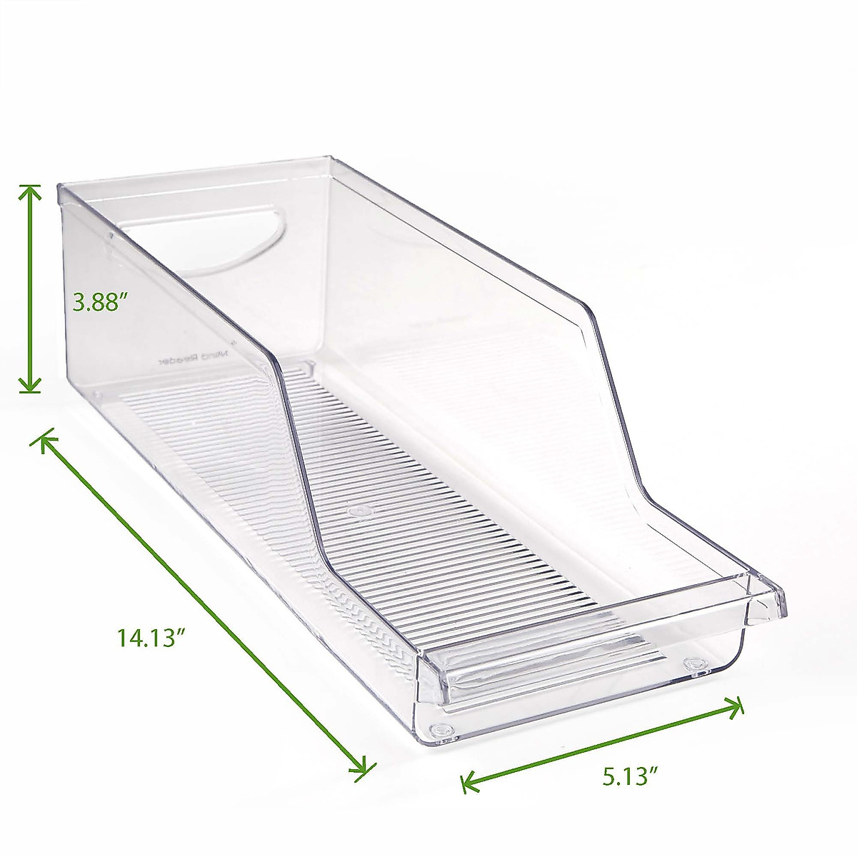 Mind Reader Pop/Soda Can Dispenser Storage Organizer Bin for Kitchen Pantry, Countertops, Cabinets, Refrigerator 2 Pack , Clear