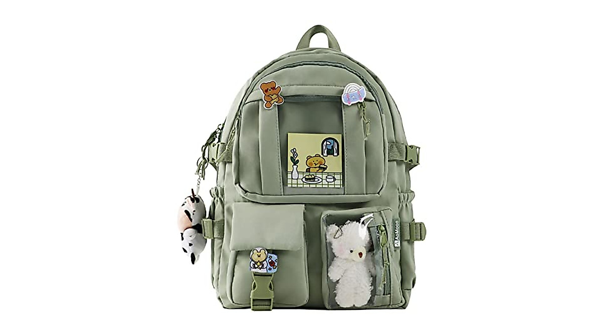 AoMoon Kawaii Backpack - Cute Pastel Rucksack for Girls