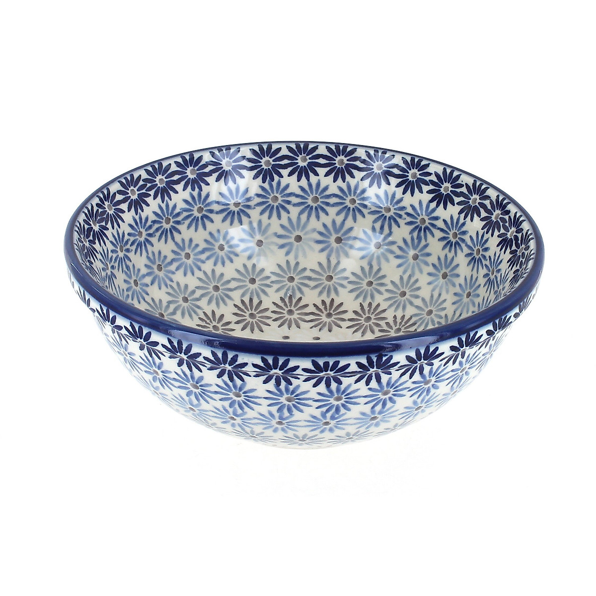 Blue Rose Polish Pottery Harmony Cereal/Soup Bowl