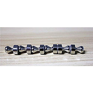 Brute Magnetics 12Pcs Brushed Nickel Magnetic Push Pins, Classroom Decor, Fridge Magnets, Locker Magnets, Magnetic Thumb Tacks for Kitchen, Office, School, Whiteboard, Neodymium Magnet