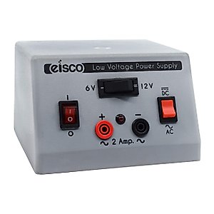 EISCO Low Voltage AC/DC Power Pack 6V/12V - 2 A - includes Power Supply
