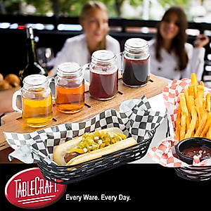 TableCraft Products BK17212 Basket, Rectangle, 12" x 9" x 3.5", Black Metal