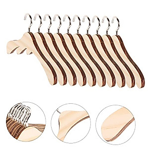 BESPORTBLE Children Hangers Kids Armoire Hanging Racks for Clothes Heavy Duty Short Hangers for Closet Wooden Hangers Dress Hangers Doll Wooden Clothes Hanger 1/3 Bjd Dolls Hanger Baby 10pcs