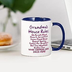 CafePress Grandma's House Rules Mug Ceramic Coffee Mug, Tea Cup 11 oz