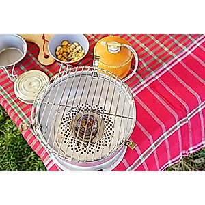 CAMPINGMOON φ8.27inch/φ21cm Round Stainless Steel Roasting Baking Steaming Cooling Rack Cooking Grid Grill Fits for 10-inch Dutch Oven W21