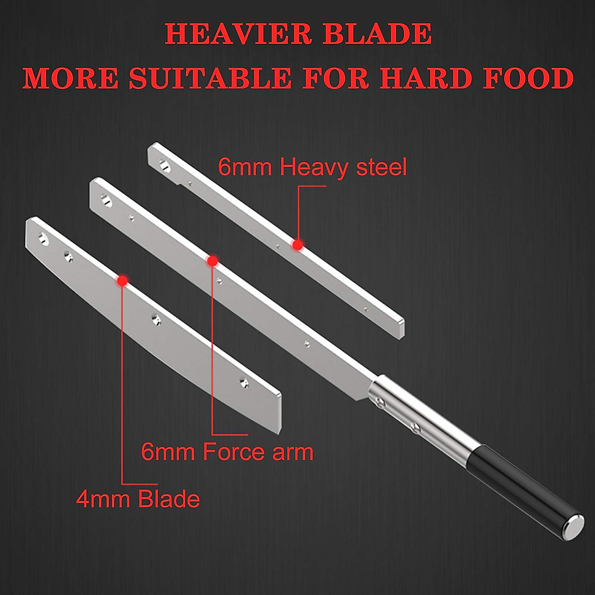 Bavnnro Meat Slicer Manual Ribs Meat Chopper Bone Cutter for Fish Chicken Beef Frozen Meat Vegetables Deli Food Slicer Slicing Machine for Home Cooking and Commercial Cooking (KD0288)