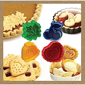 Norpro Pie Topper Cutters Cookie Stamp, Set of 4, Multicolored