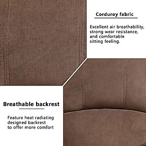 AYCP Corduroy Living Room Furniture Set Reclining Sofa Set Loveseat Furniture Sets in Living Room Sofa Recliners (3 Pieces, Taupe Corduroy)