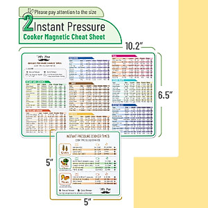 Mr. Pen- Pressure Cooker Cheat Sheet Magnet Set, Instant Pressure Cooker Times, Magnetic Pressure Cooker Cheat Sheet, Instant Cheat Sheet, Cheat Sheet Magnets, Magnet Cheat Sheet
