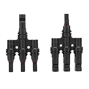 3T 3 Branch Solar Panel Cable AC/DC Branch Connector Splitter Adapter Solar Panel Connector Extension Solar Cable Wire Adapter IP67