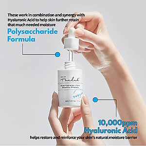 Blanc Doux Oligo Hyaluronic Acid Serum - Deeply Intense Hydrating Daily Oil-Free Essence Ampoule VEGAN Face Moisturizer Dry Sensitive Acne-Prone Skin Anti-Wrinkle Age-Defying