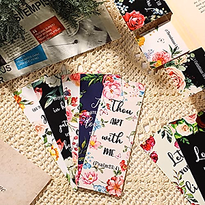 72 Pcs Bible Verse Bookmarks Christian Gifts for Women Bulk Inspirational Scripture Bookmarks Motivational Positive Faith Bookmarks Flower Page Clips Presents for Book Lovers Readers (Gentle Style)