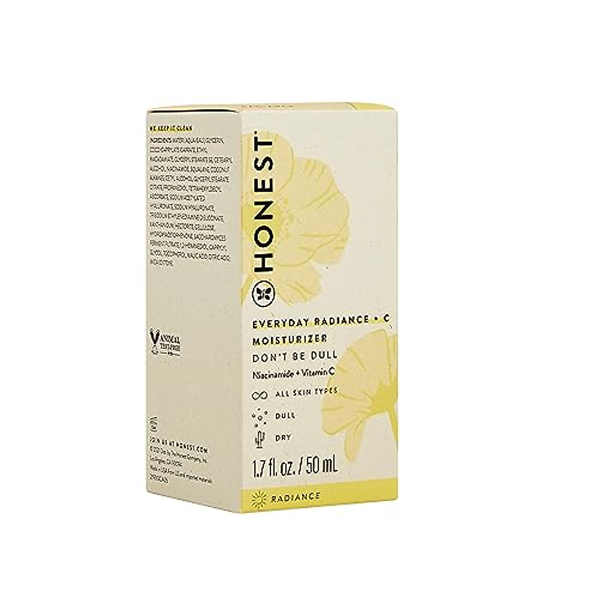 Honest Beauty Everyday Radiance Vitamin C Moisturizer | Improves Skin Tone | Vitamin C, Niacinamide, Pearl | EWG Verified, Vegan + Cruelty Free | 1.7 fl oz