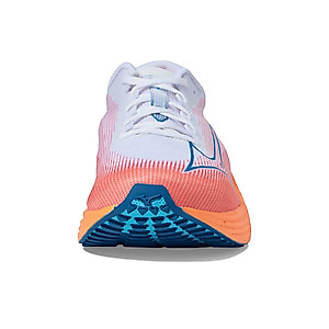 Mizuno Men's Wave Rebellion Flash Running Shoe, White/Silver, 12