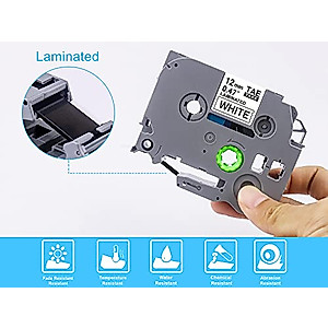 4PK Tz Tape 12mm 0.47 Laminated Clear TZe-131 TZe131 Compatible for Brother Label Maker Tape 12mm 0.47 Clear TZ-131 1/2 inch x 26.2 ft Black on Clear Laminated Tape for Ptouch PT-D210 PT-D200 H100