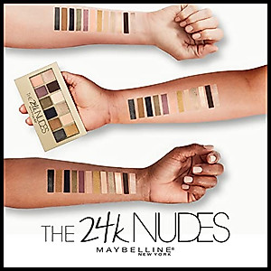 Maybelline New York The 24K Nudes Gold Eyeshadow Palette, 12 Shades