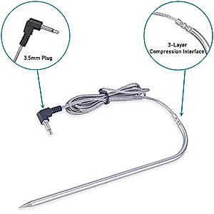 ZJYWSCH Grill Cover and Replacement Meat Probe for Pit Boss Pro Series 1600, 1600 Elite Wood Pellet Grill